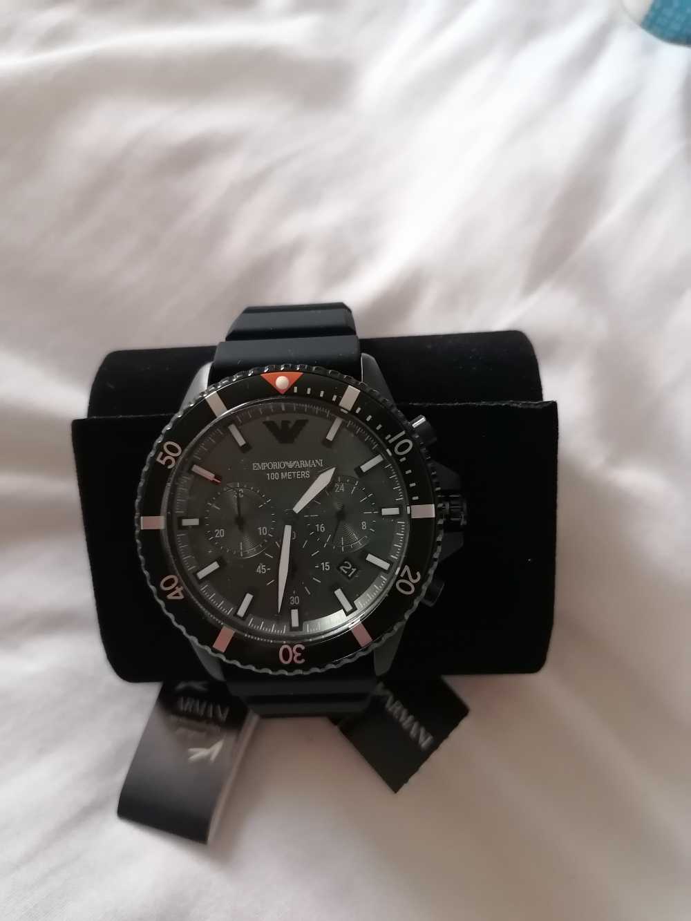 Men's Watches - Emporio Armani Men's Chronograph, Black-Tone Stainless ...