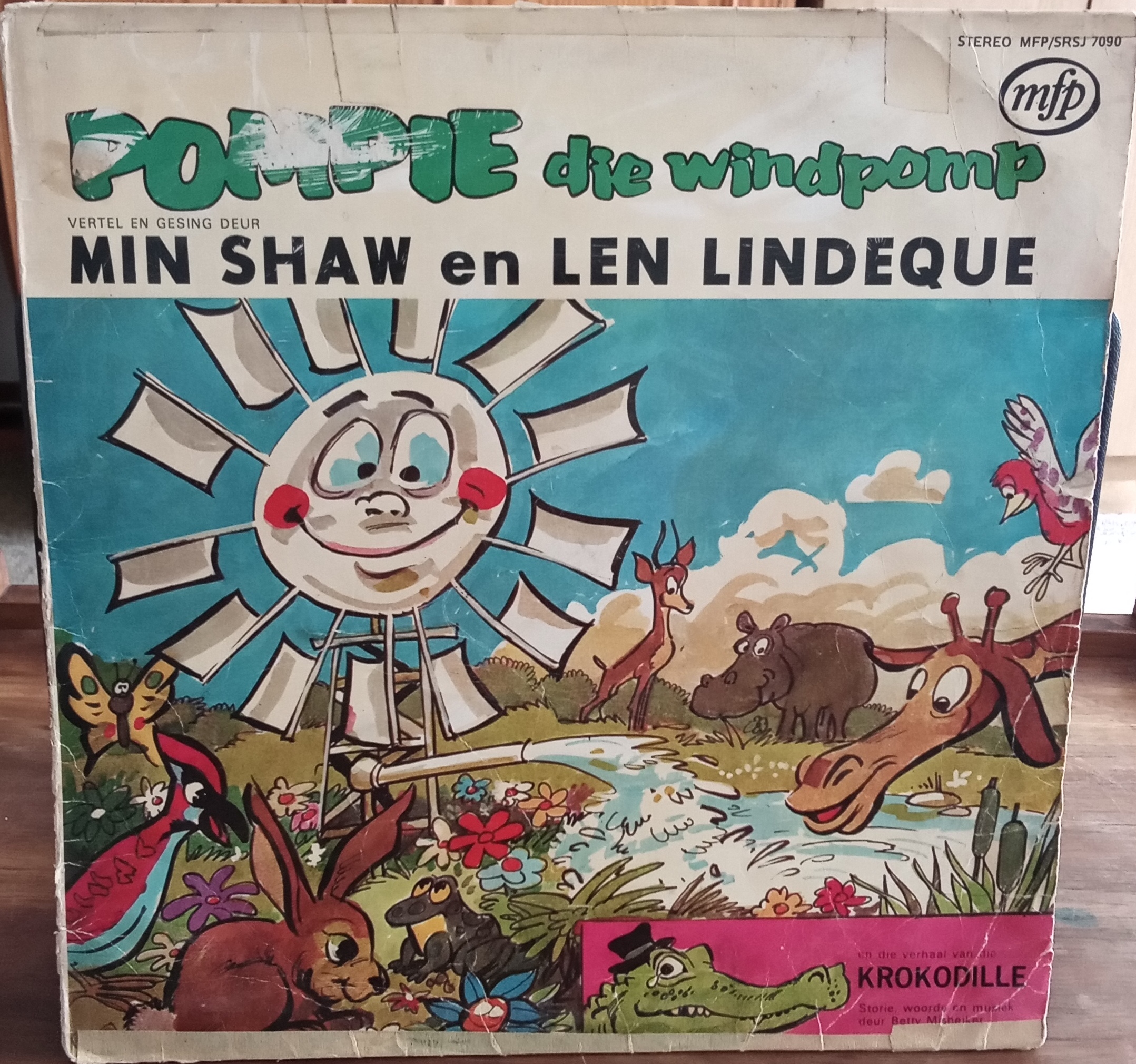Afrikaans - MIN SHAW & LEN LINDEQUE - Pompie die Windpomp LP VINYL RECORD STEREO was sold for ...