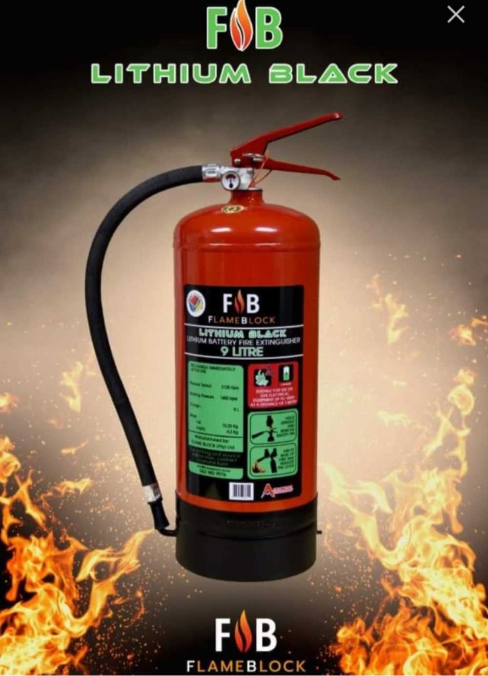 Safety & Security - FlameBlock Lithium Battery Fire Extinguisher 6 ...