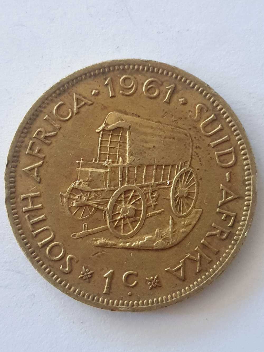 One Cent - 1961 SOUTH AFRICA SUID AFRIKA 1c was listed for 80.00 on 2 ...