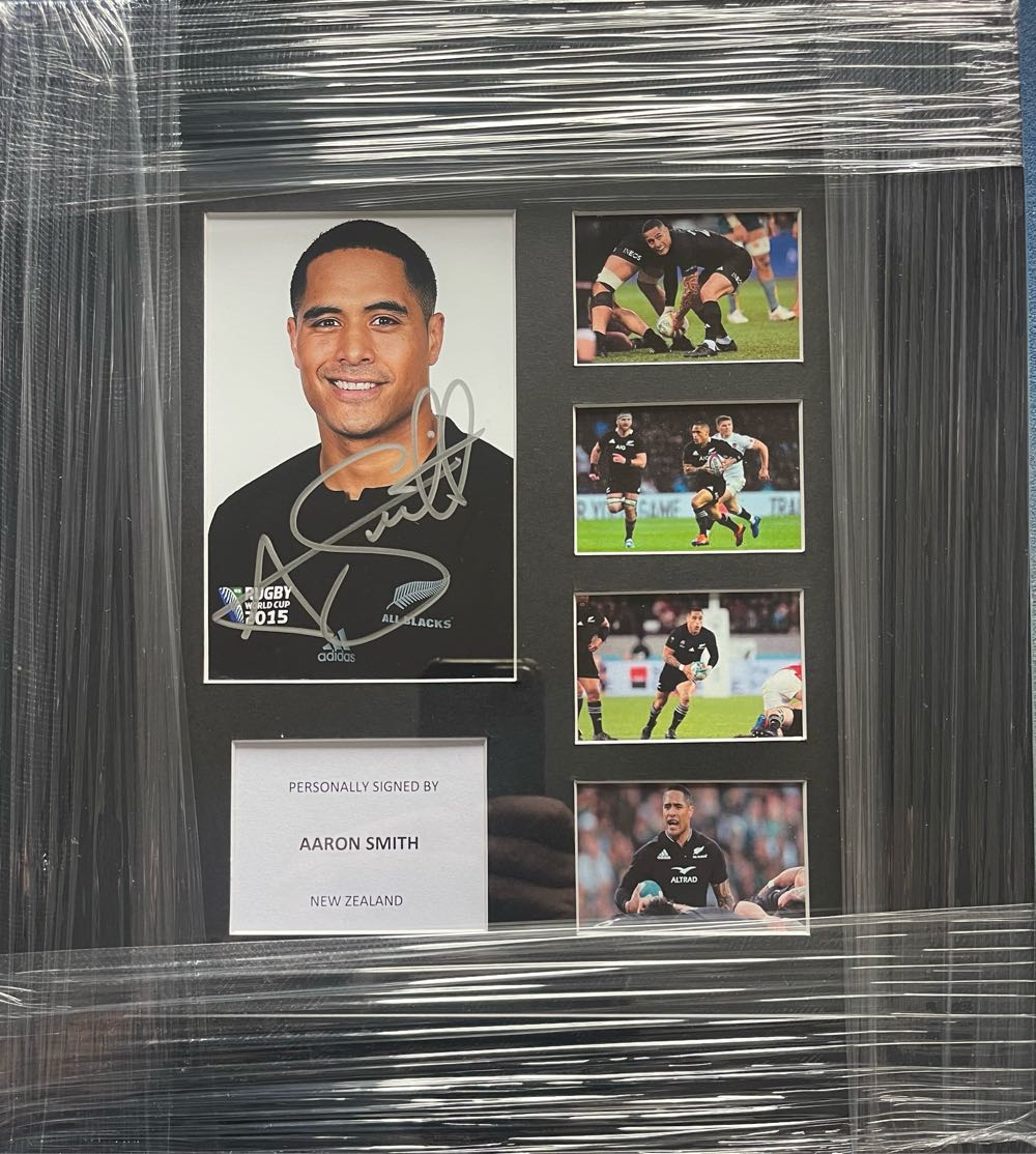 Sporting Memorabilia - All Black Rugby Frame Signed by Aaron Smith for ...