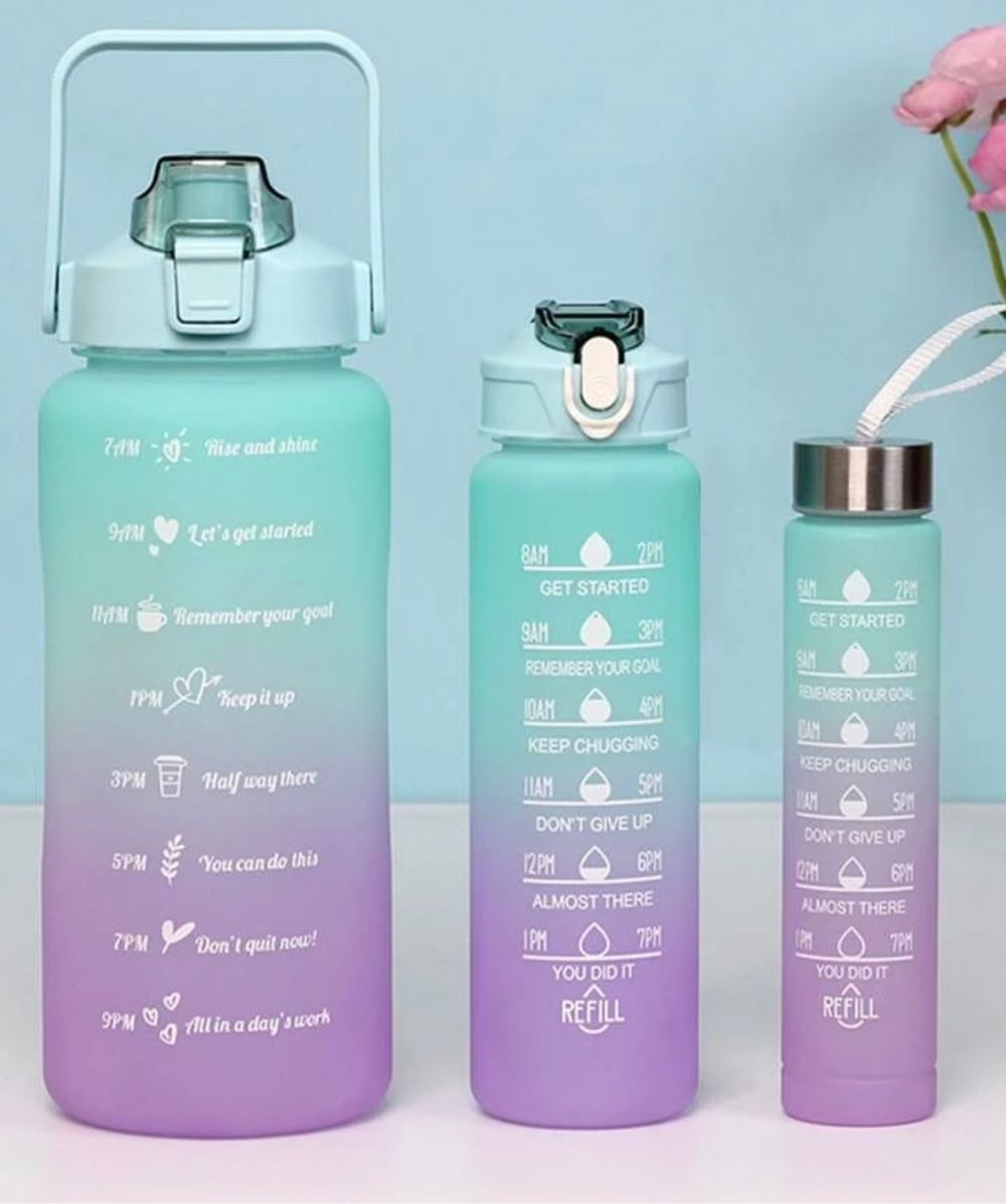 Water Bottles - 3 Piece Water Bottle Motivational bottle set was sold ...
