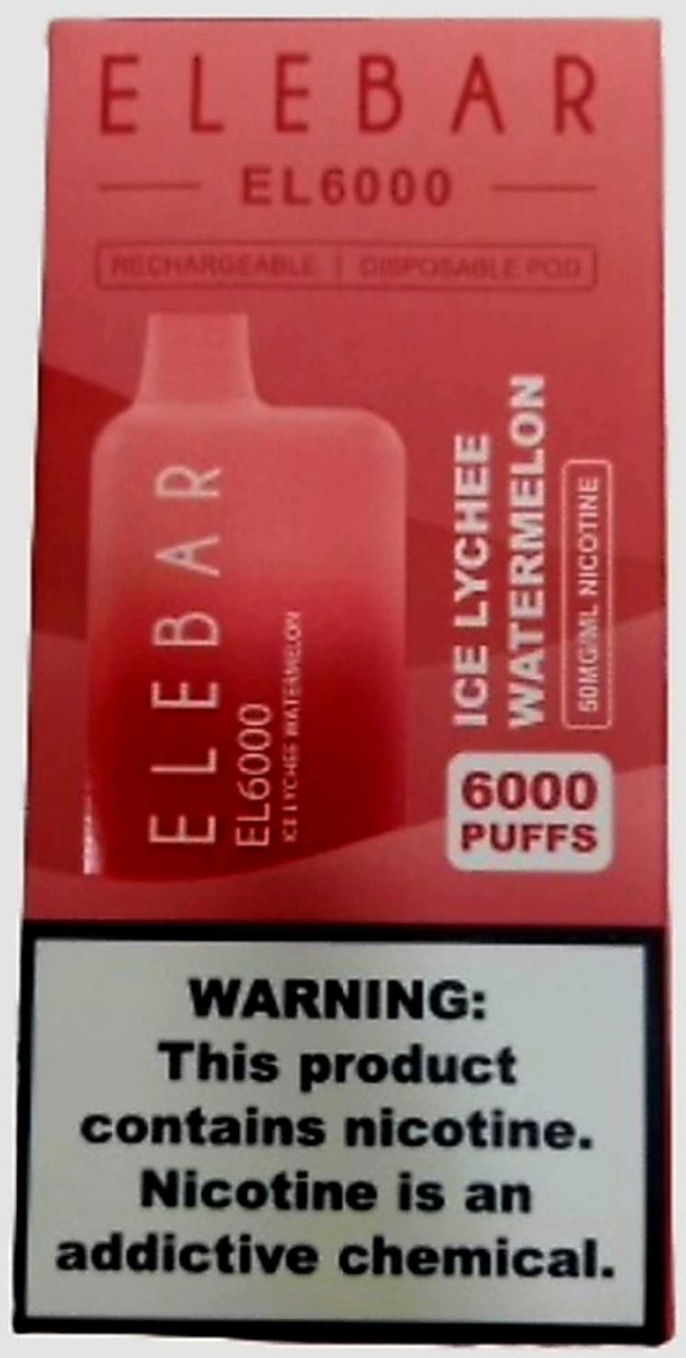 E-Cigarettes - Ice Lychee watermelon elebar el6000 disposable vapes ...
