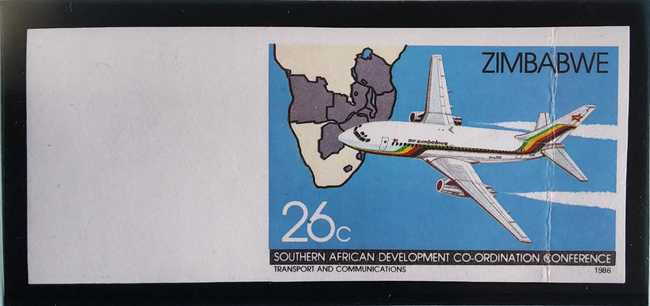 Zimbabwe, Rhodesia & Nyasaland - Zimbabwe 1986 26c Imperforated ...