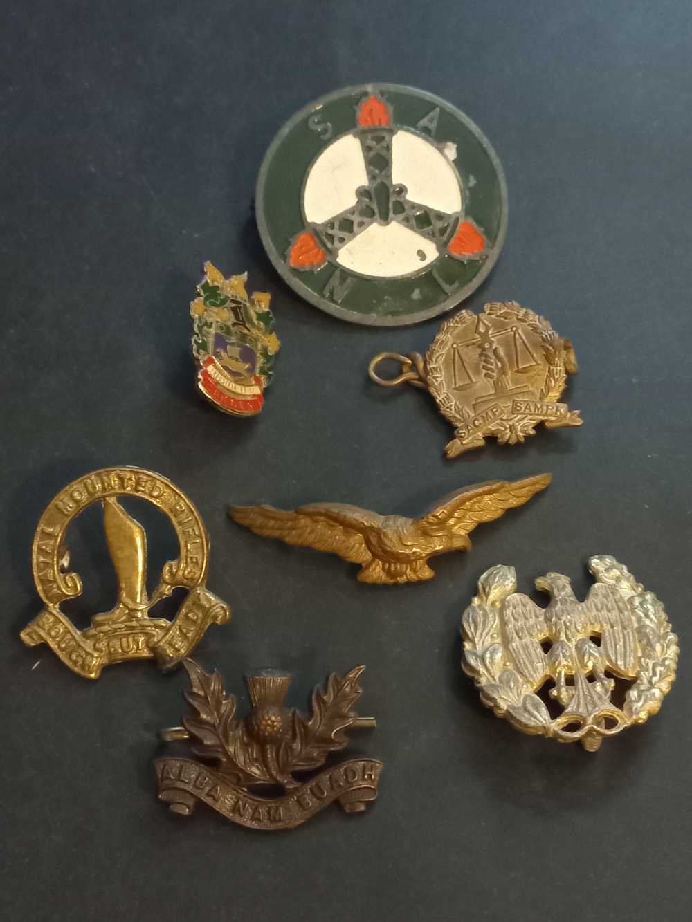 International Badges & Insignia - 7 Vintage Military Badges for sale in ...