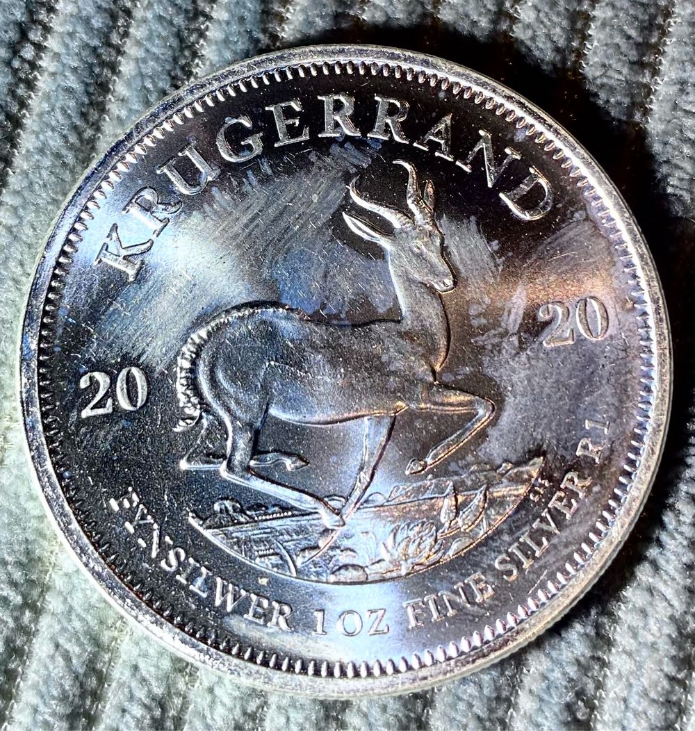 1 Oz - 1Oz South Africa Silver Kruger Rand 2020 was sold for R700.00 on ...