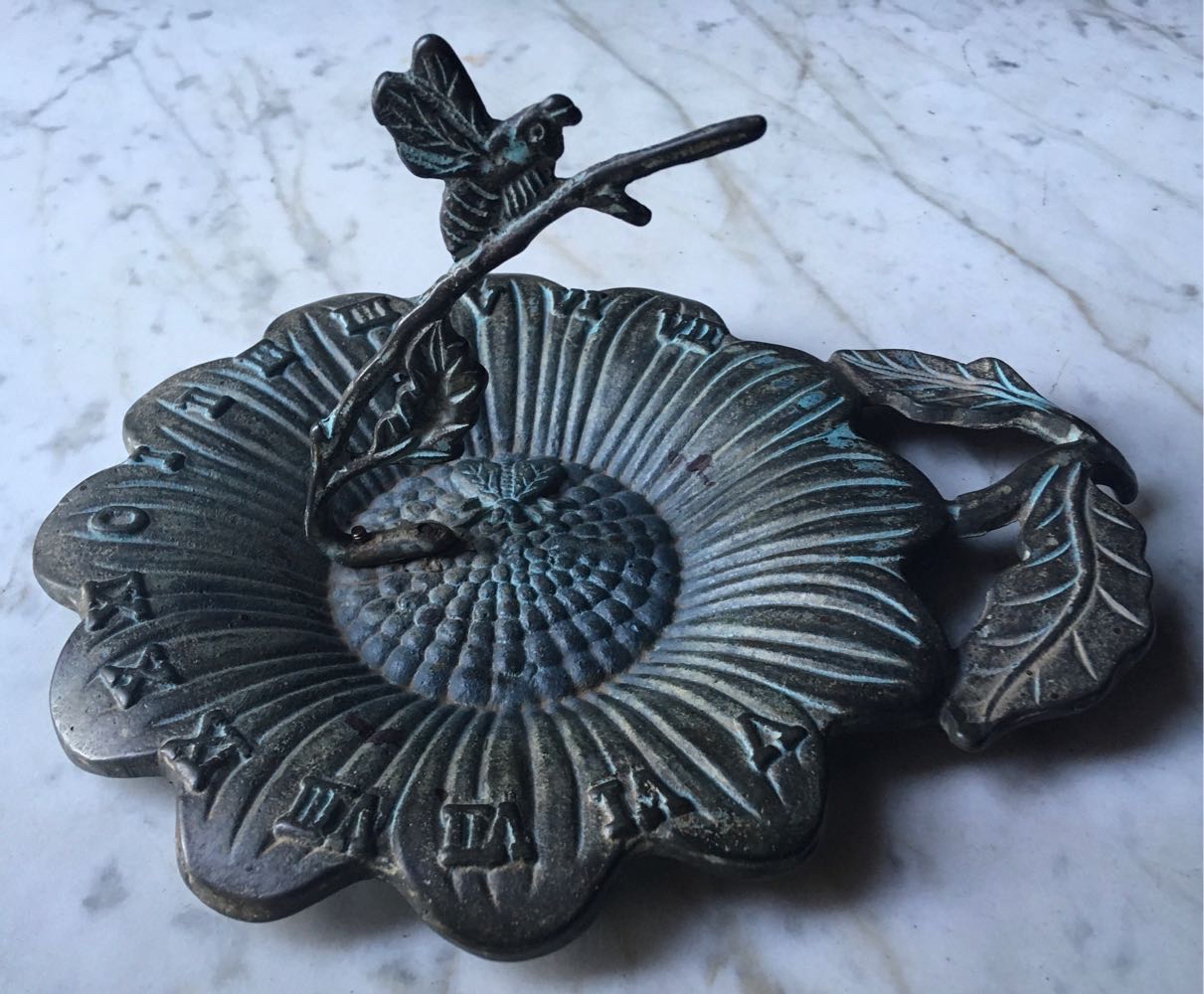 Compasses - Vintage bronze sundial with dragonfly was listed for R1,800 ...