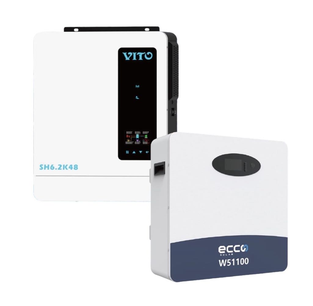Inverters - 6.2KVA Vito Hybrid Inverter and Battery Combo ECCO 5.12 KWH ...