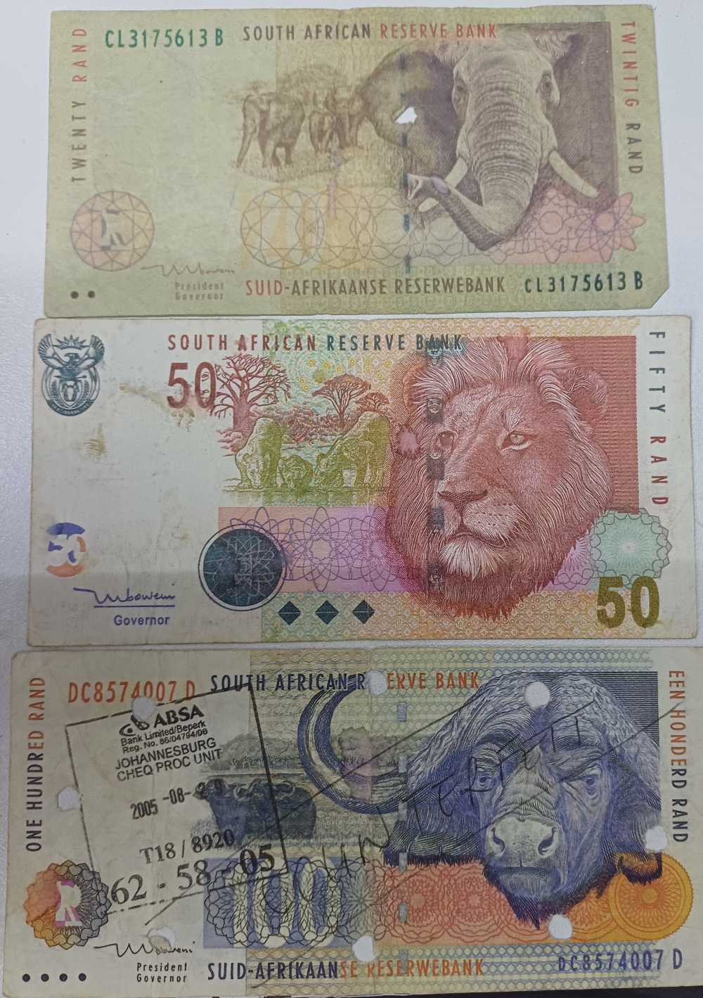 CL Stals - False fake R100 R50 and R20 notes was sold for 71.00 on 13 ...