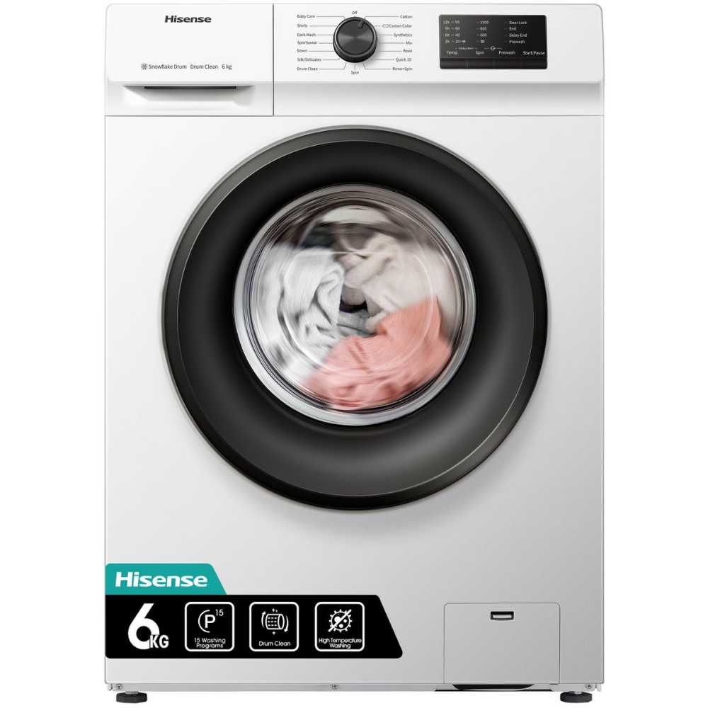 Washing Machines & Dryers - Hisense 6kg Front Loader Silver WFVC6010S ...