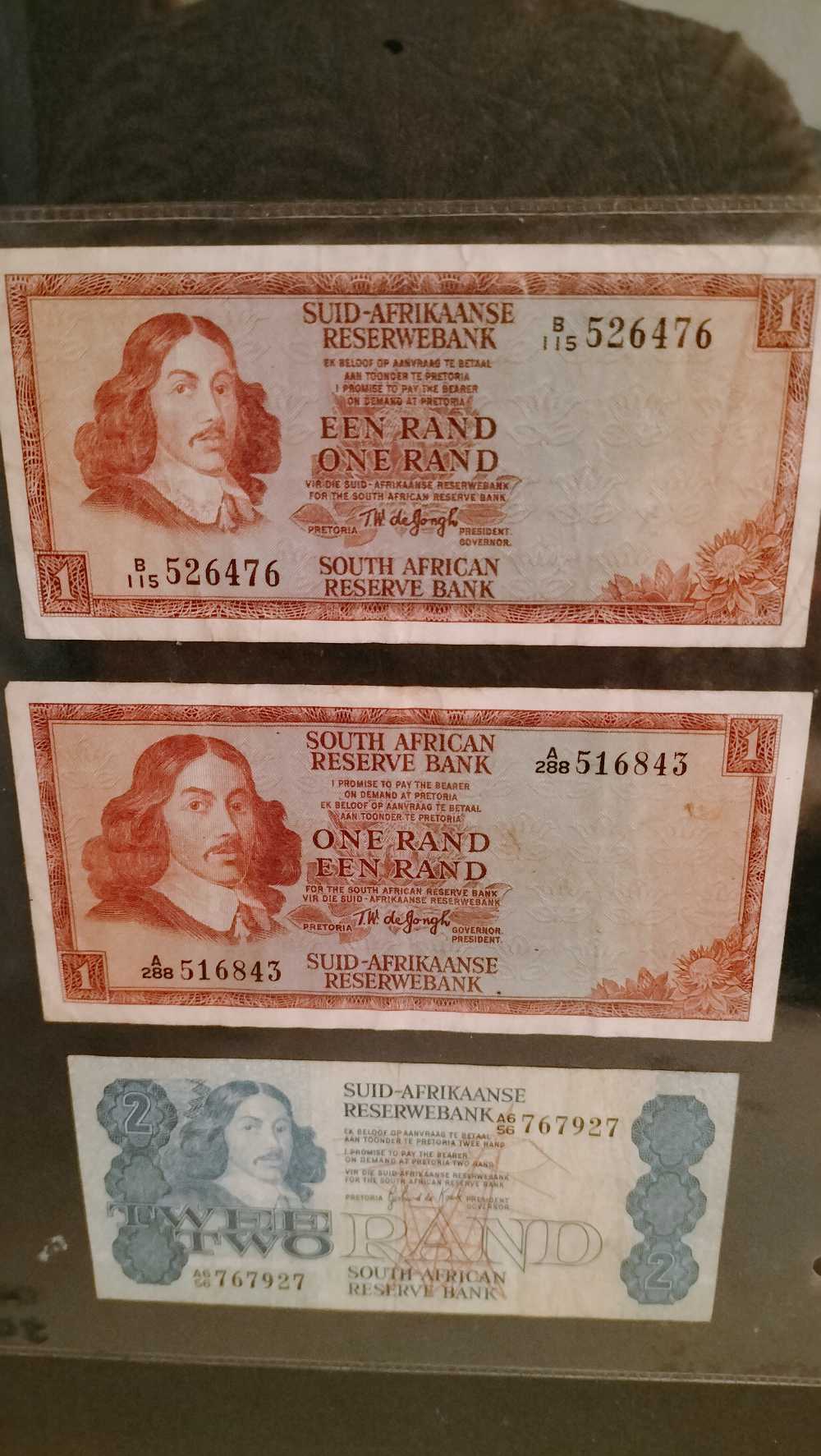 Other Antiques & Collectables - Framed Old SA R1.00 & R2.00 Notes was ...