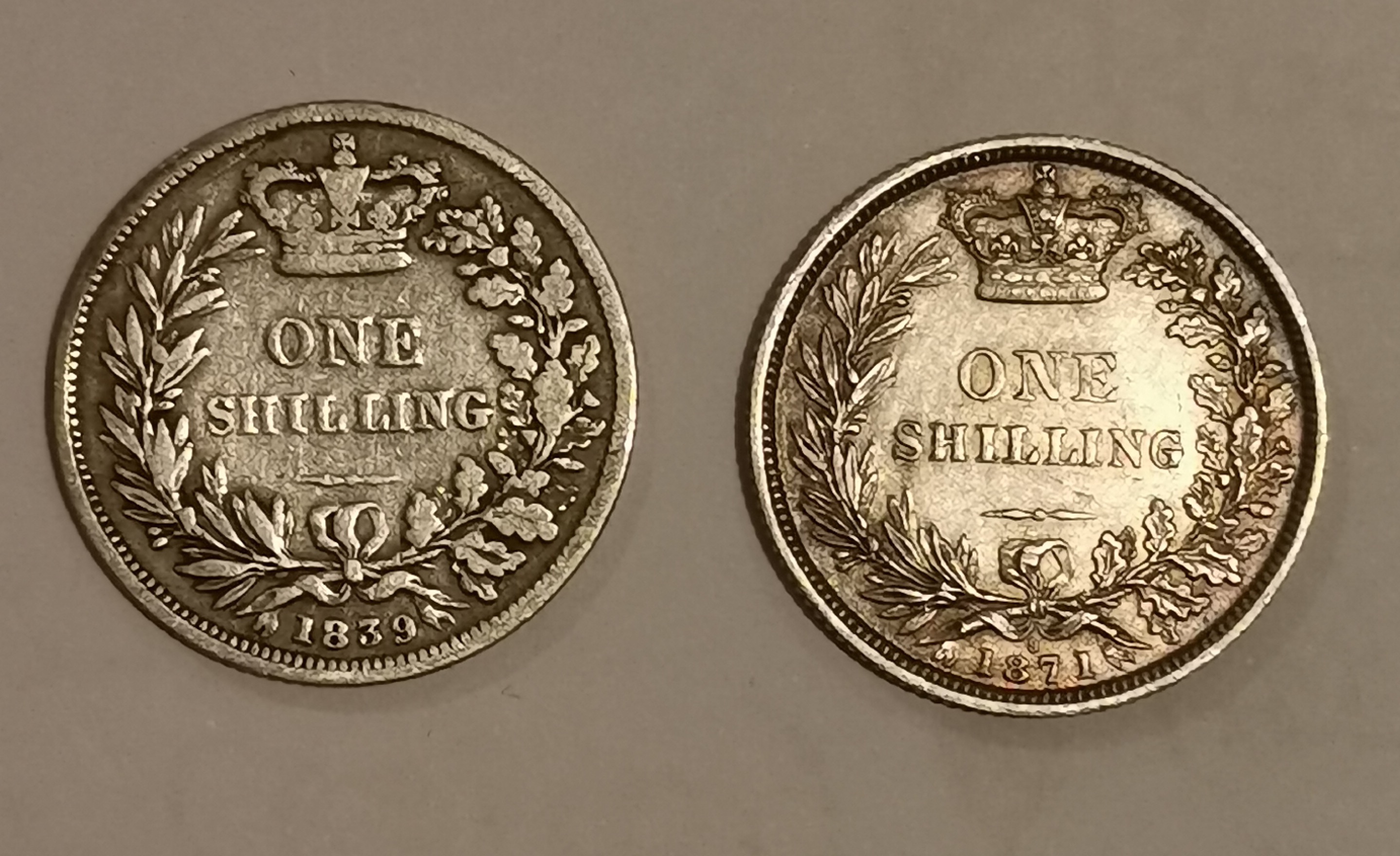 Great Britain - 1839 & 1871 UK and N/Ireland 1 Shilling was listed for ...