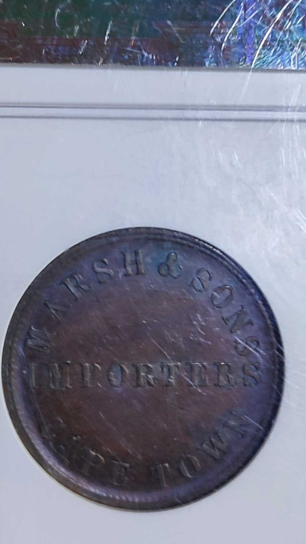 Tokens - 1870s S.AFRICA Marsh&Sons Cape Town TOKEN MS63BN was sold for ...