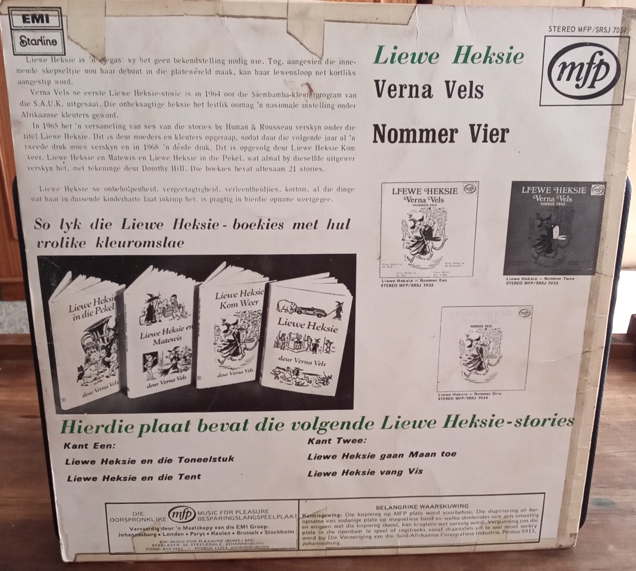 Afrikaans - LIEWE HEKSIE NOMMER VIER - VERNA VELS LP VINYL RECORD ...